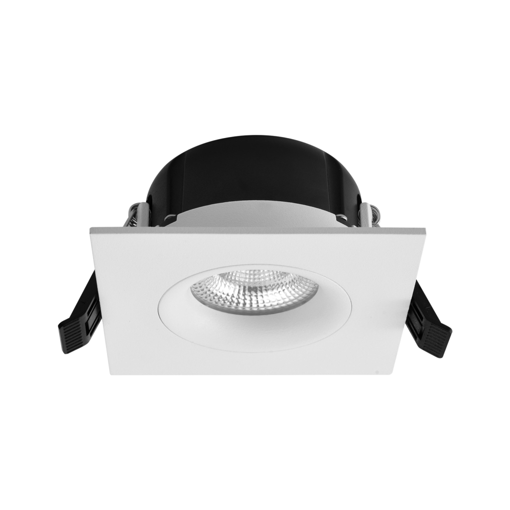 Tigrus 360° roterbar downlight IP44 IsoSafe, hvit/sort | Inlys